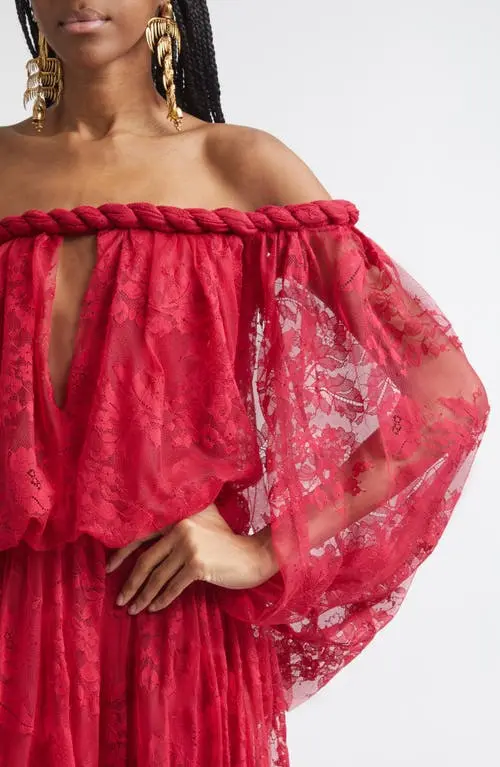 Zimmermann Luna Twist Lace Gown