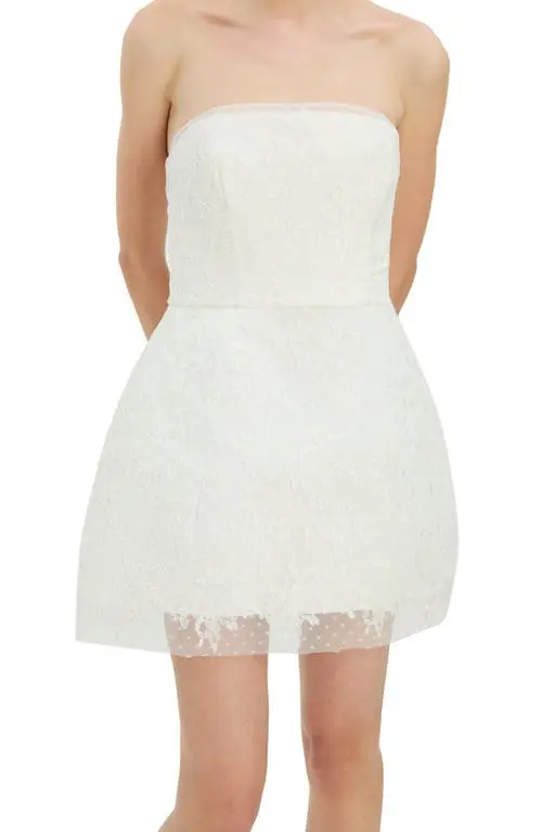Bardot Franca Strapless Lace Minidress