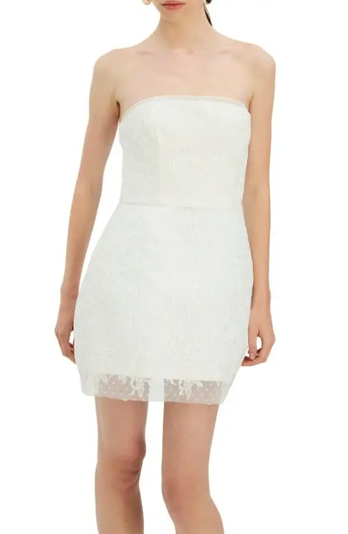 Bardot Franca Strapless Lace Minidress