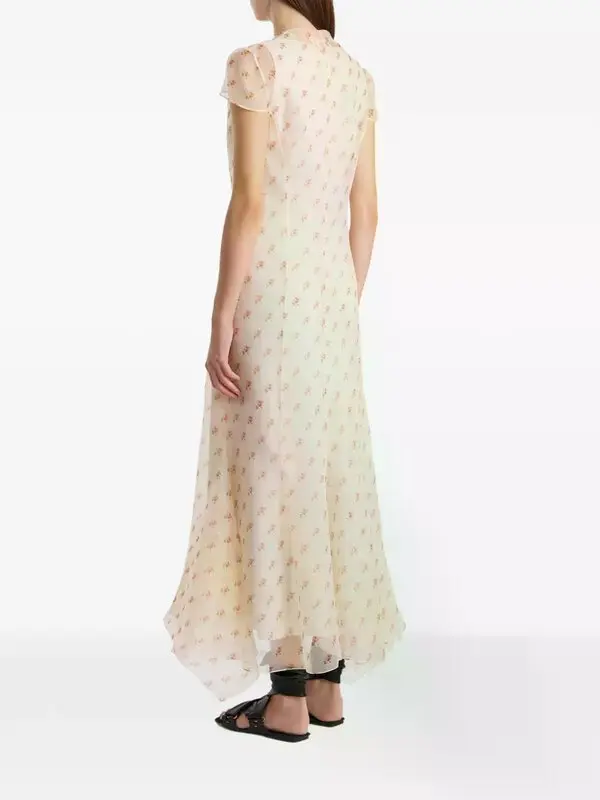 Khaite V-neck Midi Dress - Neutrals