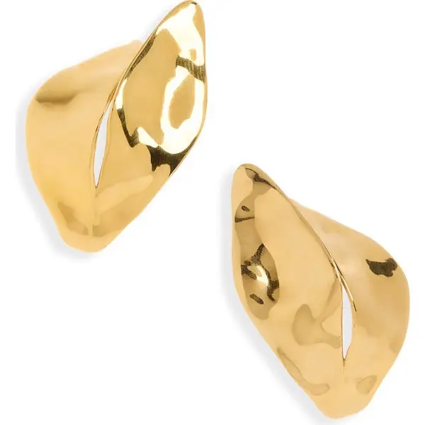Balenciaga Bloom Xs Earrings - Shiny Gold