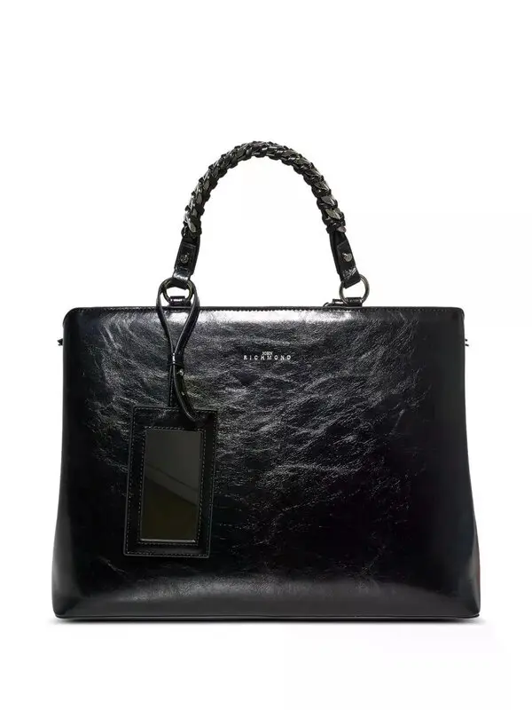 John Richmond Braided-handle Tote Bag - Black