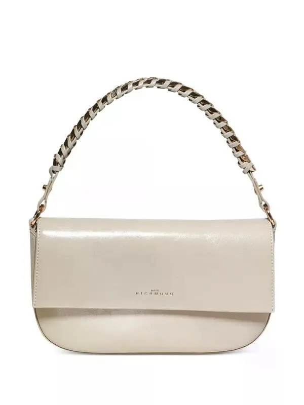 John Richmond Flap Top Chain Strap Bag - Neutrals