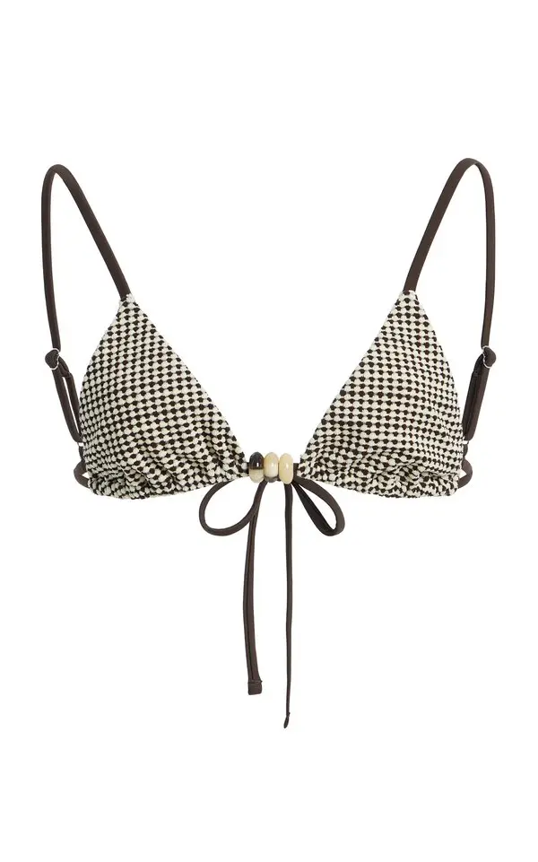 ELCE Valeta Triangle Bikini Top - Black,white