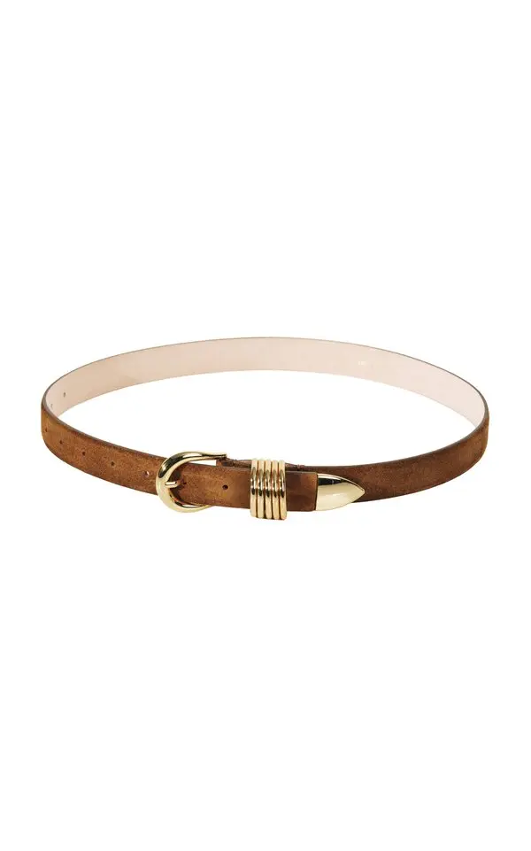 DEHANCHE Hollyhock Suede Belt - Brown