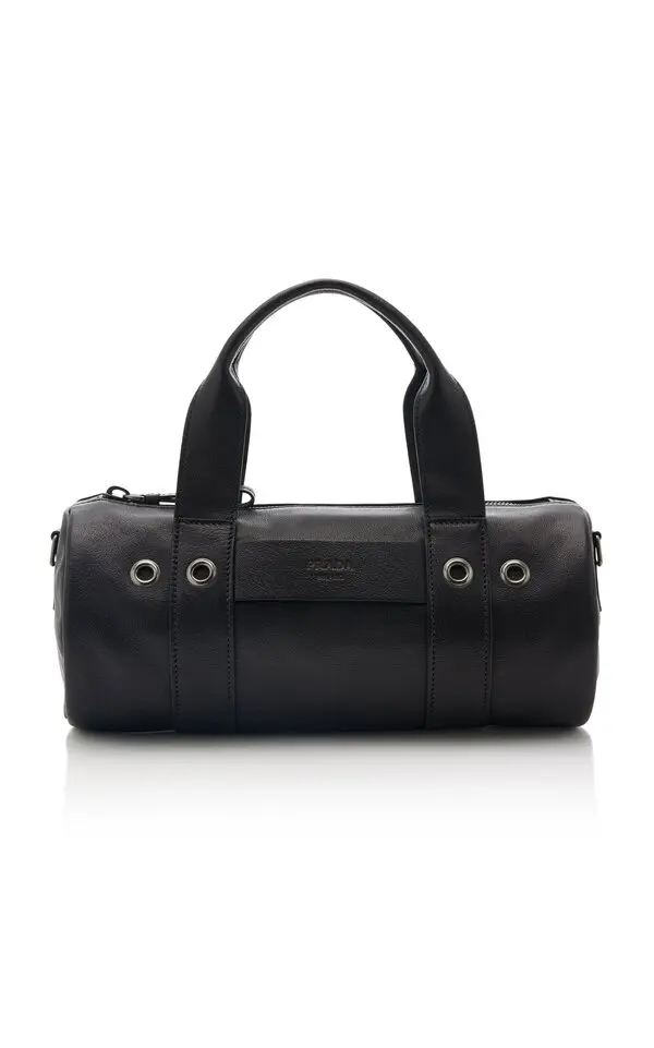 Prada Small Leather Duffle Bag - Black