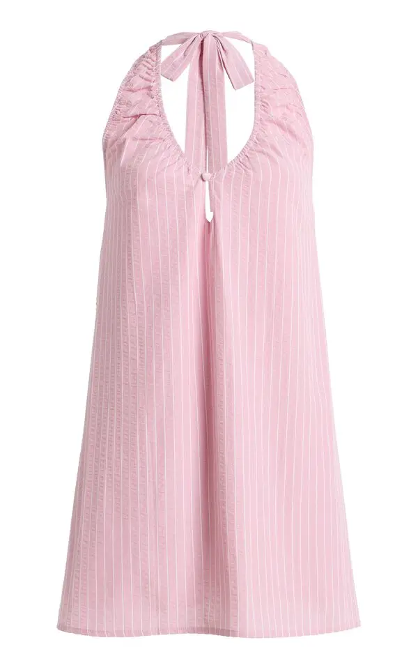 ELCE Sidney Cotton-blend Mini Halter Dress