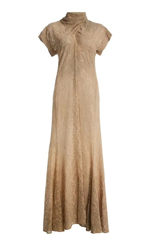LEMAIRE Foulard Lace Maxi Dress - Neutral