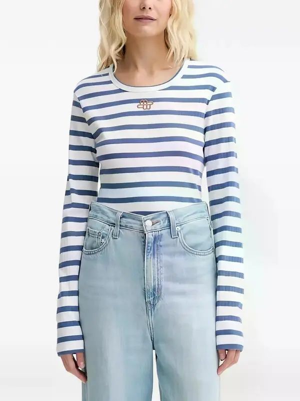 Munthe Striped Long-sleeve T-shirt - Blue