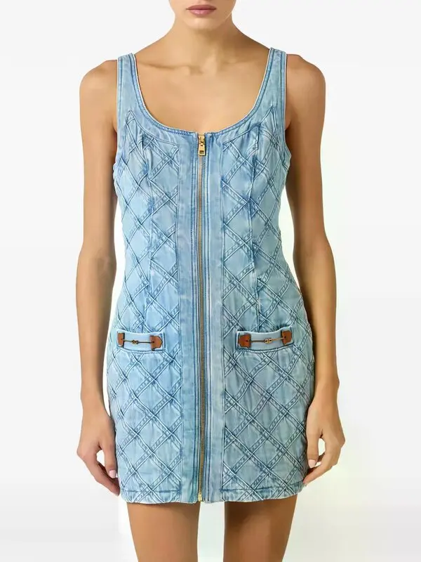 Elisabetta Franchi Diamond Texture Mini Dress