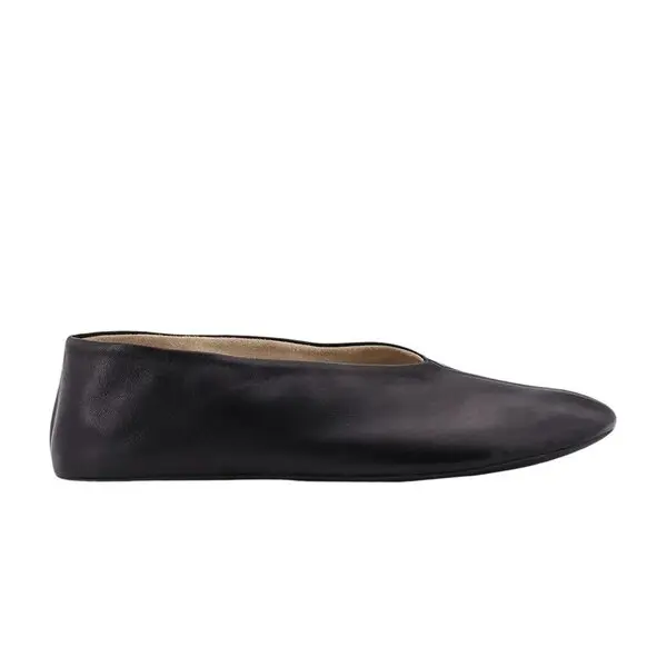THE ROW Stella Slipper - Black