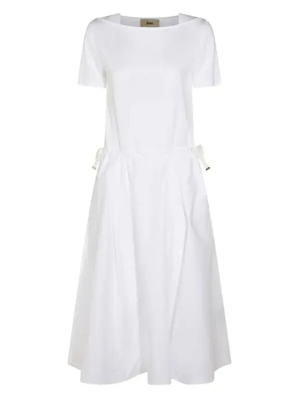 Herno Midi Dress With Drawcord Waist - White