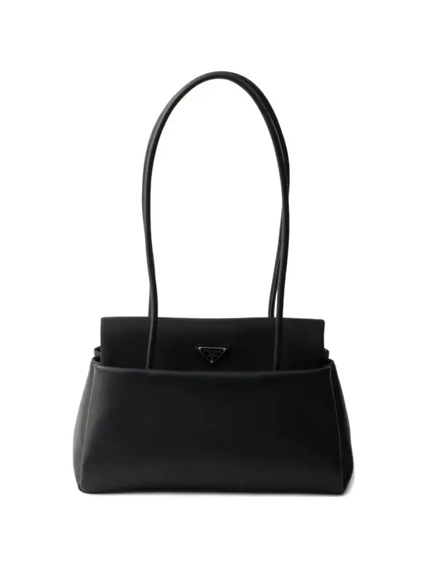 Prada Passage Medium Leather Handbag - Black