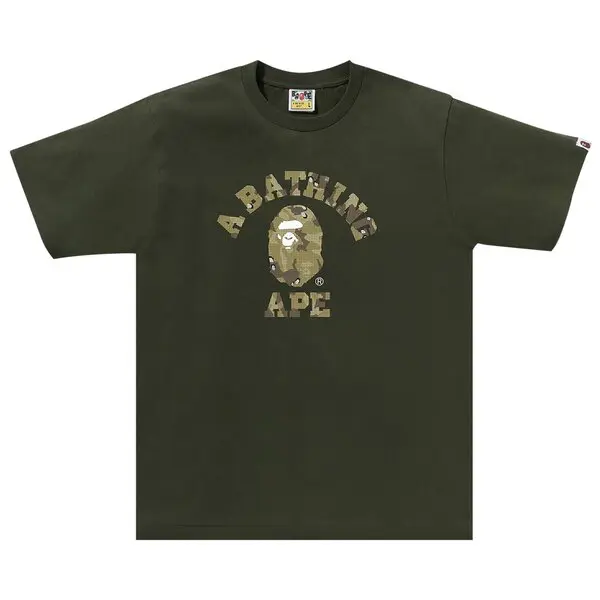 A BATHING APE Bitmap College Tee - Green