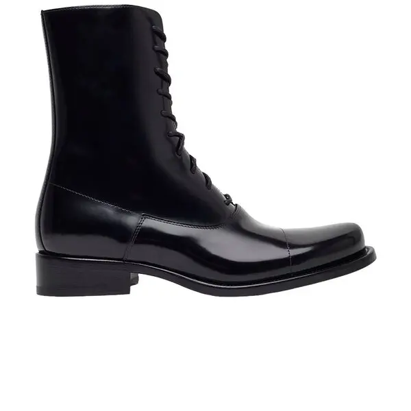 THE ROW Wmns Kai Lace Up Boot - Black