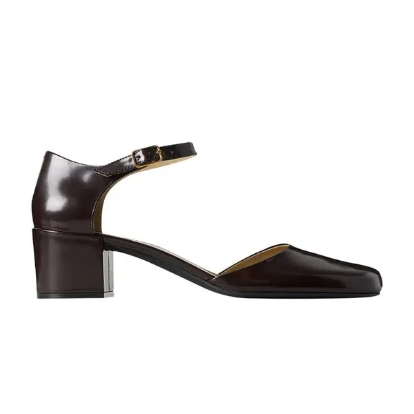 THE ROW Penelope Ankle Strap - Brown