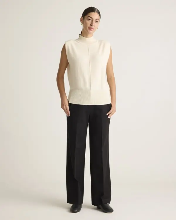 Quince Ultra-stretch Ponte Trousers - Black