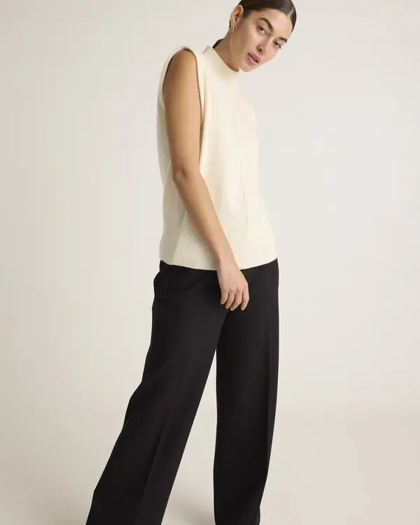 Quince Ultra-stretch Ponte Trousers - Black