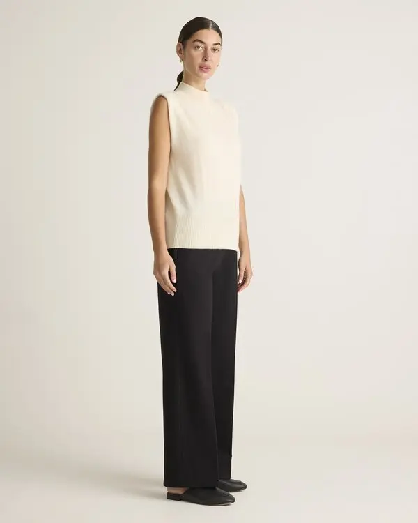 Quince Ultra-stretch Ponte Trousers - Black