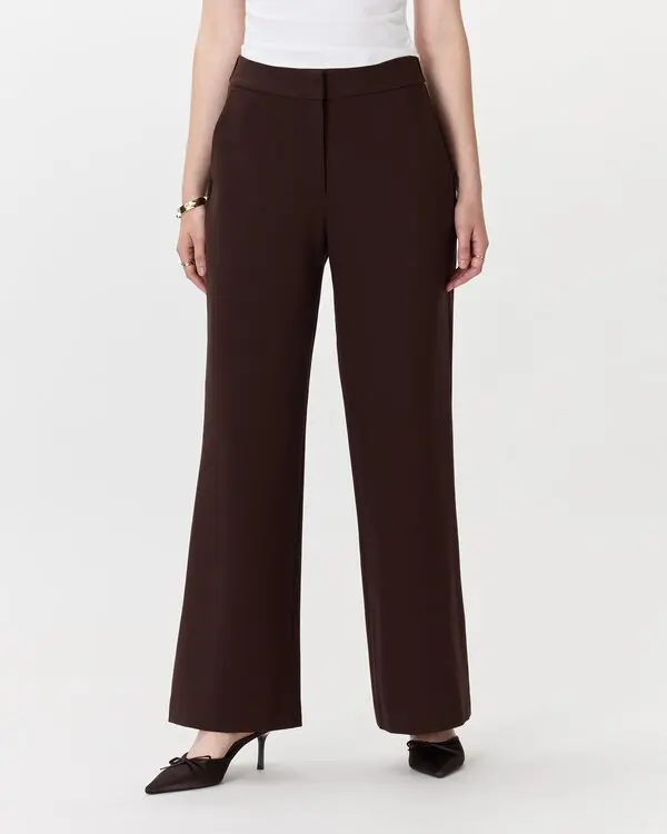 Quince Ultra-stretch Ponte Trousers - Espresso
