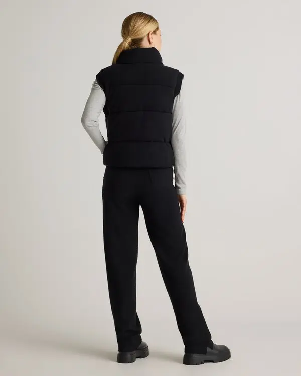 Quince Mongolian Cashmere Puffer Vest - Black