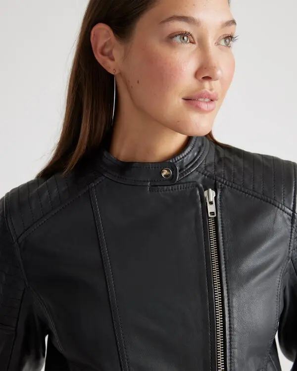 Quince Leather Café Racer Jacket