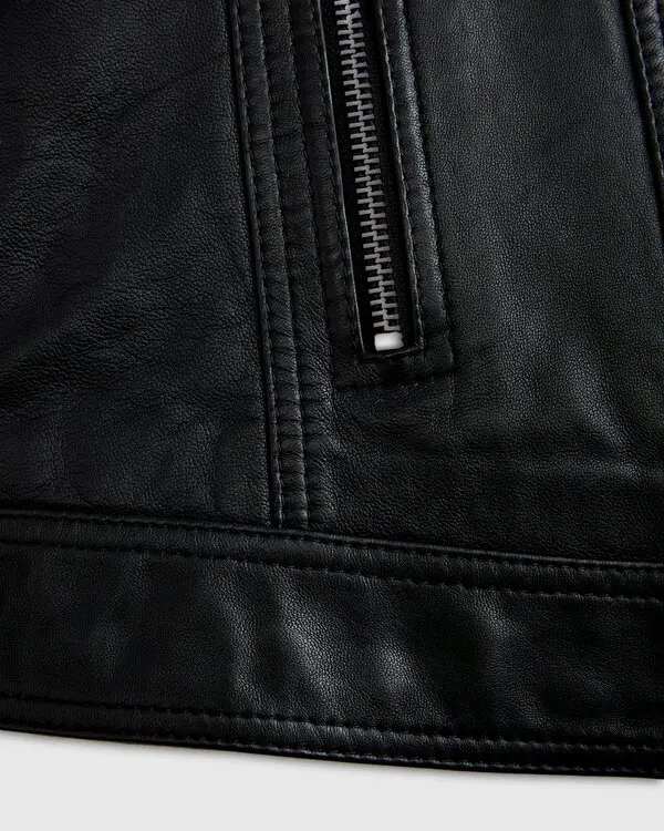 Quince Leather Café Racer Jacket