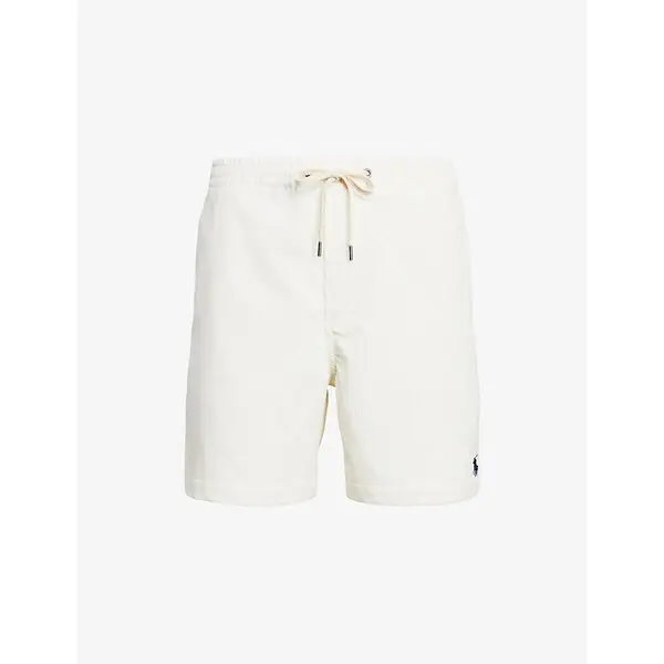 Polo Ralph Lauren Logo-embroidered Cotton-corduroy Shorts - Warm White