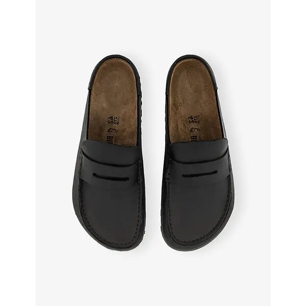 BIRKENSTOCK Naples Wrapped Suede Clogs - Black Oiled Leather