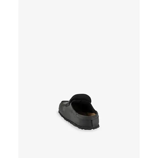 BIRKENSTOCK Naples Wrapped Suede Clogs - Black Oiled Leather