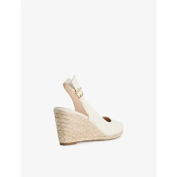 DUNE Leather Wedge Heel Slingbacks