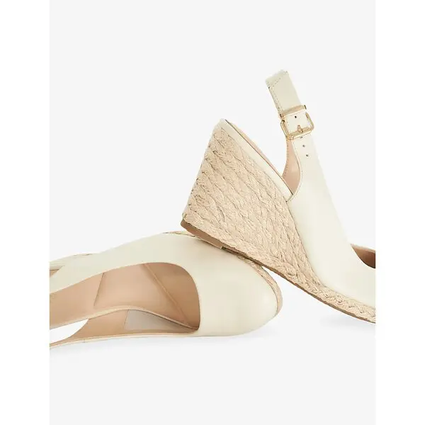 DUNE Leather Wedge Heel Slingbacks