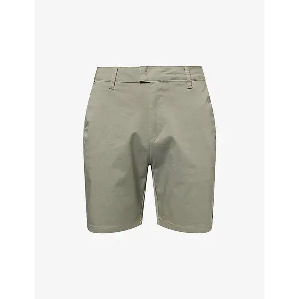 ARNE Tailored Chino Cotton-blend Shorts - Olive