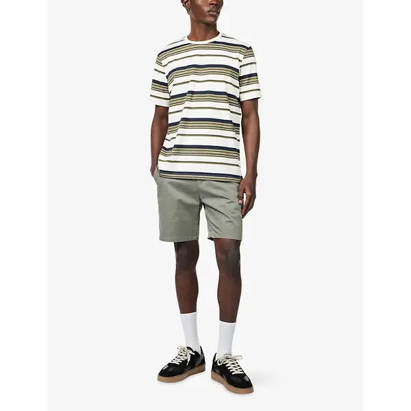 ARNE Cotton-blend Tailored Chino Shorts - Olive