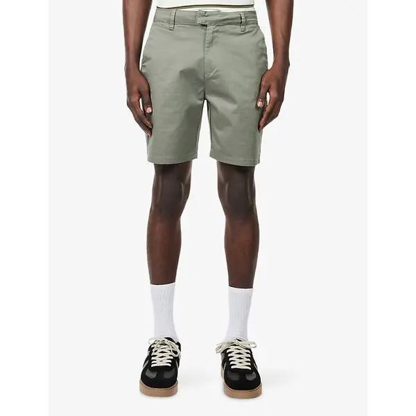 ARNE Cotton-blend Tailored Chino Shorts - Olive