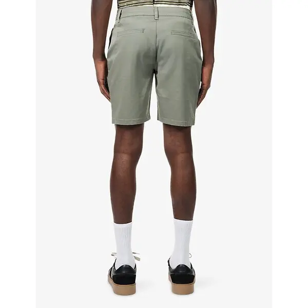 ARNE Cotton-blend Tailored Chino Shorts - Olive