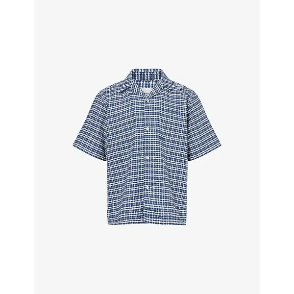 Carhartt Work In Progress Kander Check-print Cotton Shirt - Kander Check Blue River