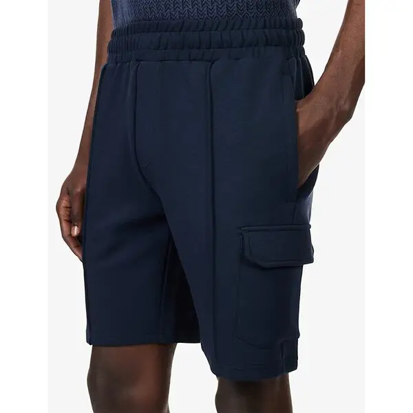 ARNE Cotton-blend Cargo Shorts - Navy