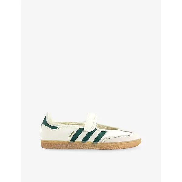 Adidas Samba Leather Mary Jane Shoes - Offwhite Collegiate Gree