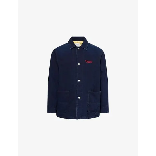 Visvim Osiris Padded Embroidered Denim Jacket - Indigo