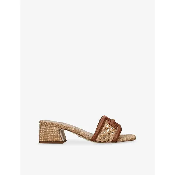 Sam Edelman Waylon Woven Heeled Sandals - Brown/oth