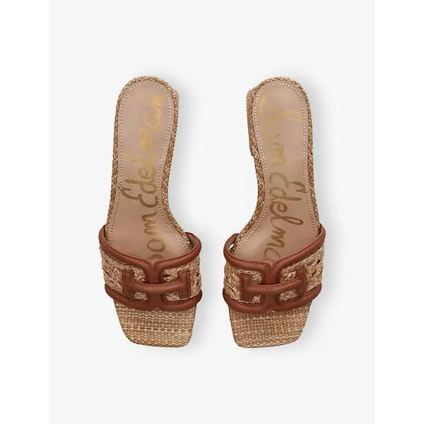 Sam Edelman Waylon Woven Heeled Sandals - Brown/oth