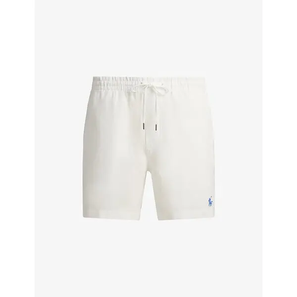 Polo Ralph Lauren Logo-embroidered Linen Shorts - White
