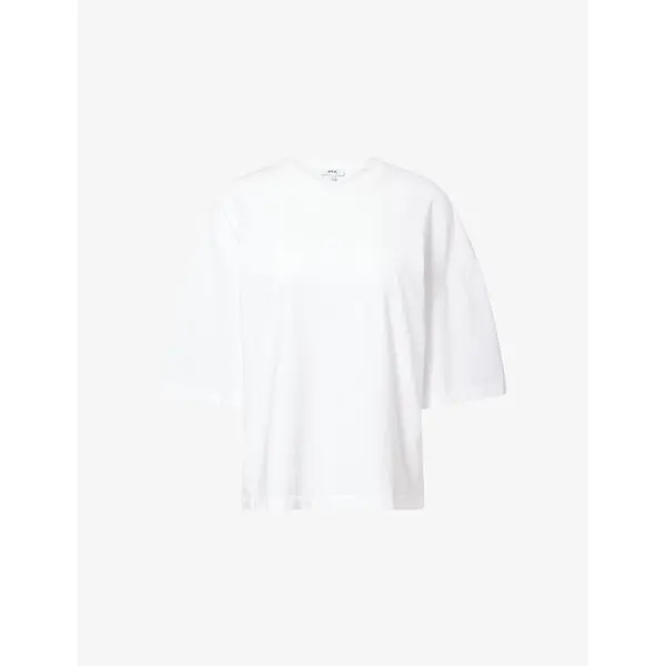 AGOLDE Ellery Cinched Cotton T-shirt - White