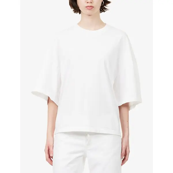 AGOLDE Ellery Cinched Cotton T-shirt - White