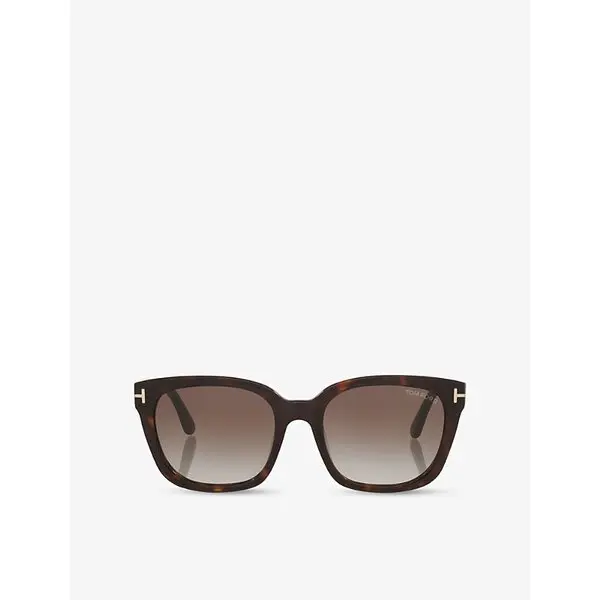 TOM FORD Tr001990 Haylay Square-frame Tortoiseshell Acetate Sunglasses - Brown