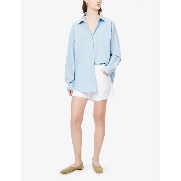 FRAME The Long Hang Denim Shorts