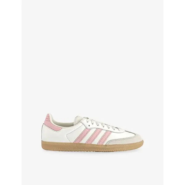 Adidas Samba Og Leather Trainers - Offwhite Sandy Pink Gum