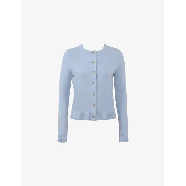 House Of Cb Signature Wool Cardigan - Halogenblue