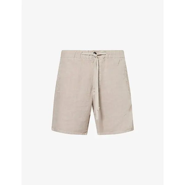 Citizens Of Humanity Relaxed-fit Linen Deck Shorts - Wheat (med Lt Brown)